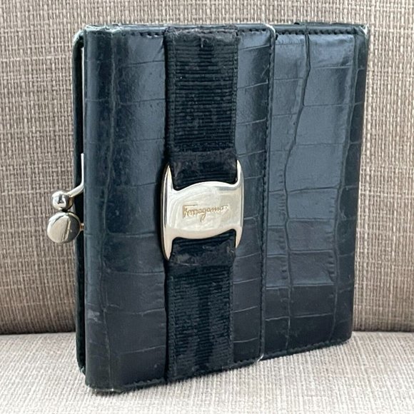 Salvatore Ferragamo | Bags | Auth Salvatore Ferragamo Trifold Wallet ...